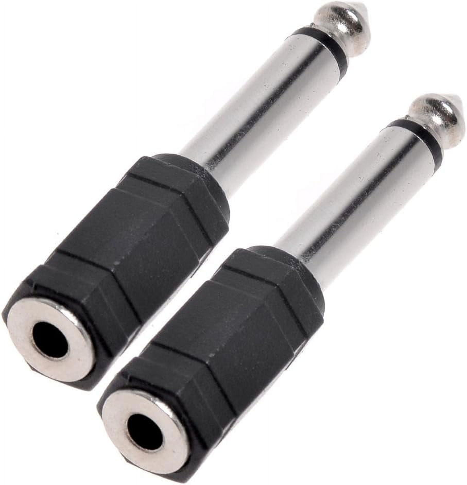 1/8 3.5mm Female to 1/4 6.35mm Male Mono Guitar Audio Headphone Jack ...