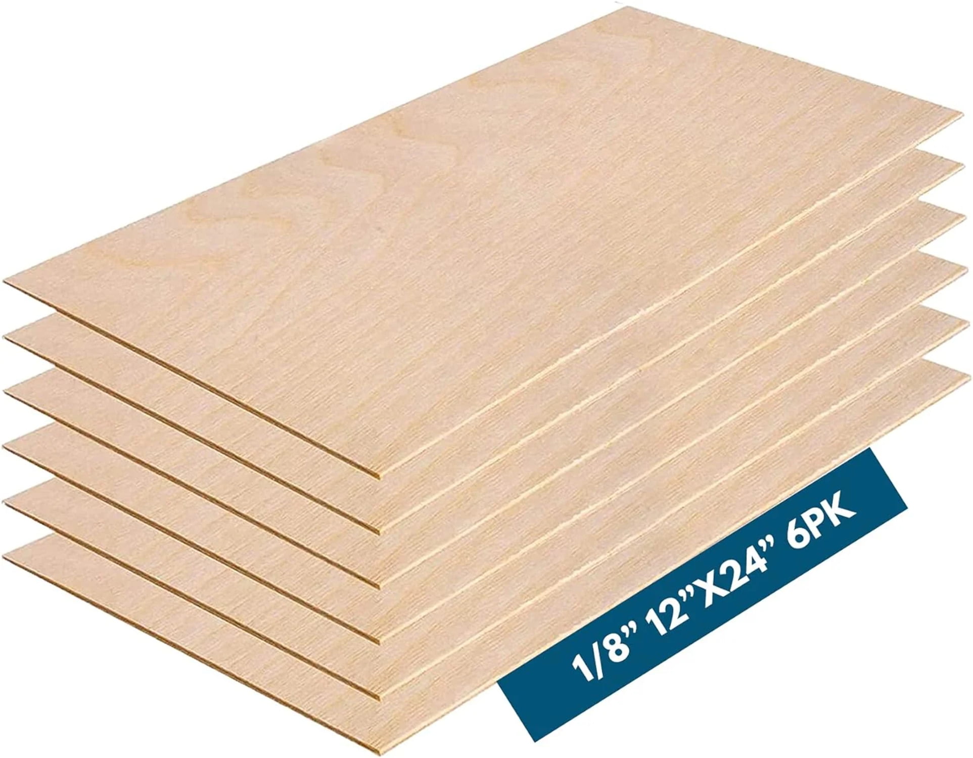 Baltic Birch Plywood B/BB Grade - 1/8" (3mm) 12" x 24" Thin Wood Sheet ...