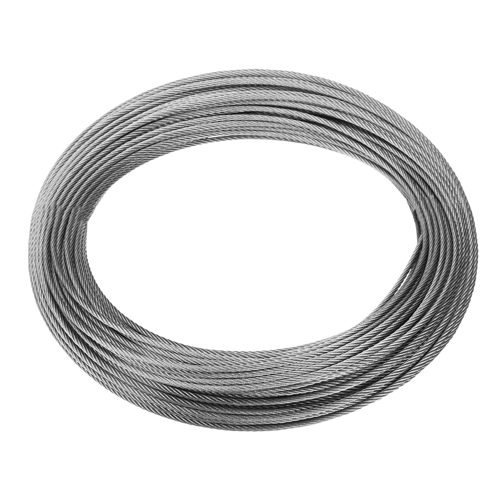1/8" (3mm) 164ft (50m) 304 Stainless Steel Cable Wire Rope 7 x 7 ...