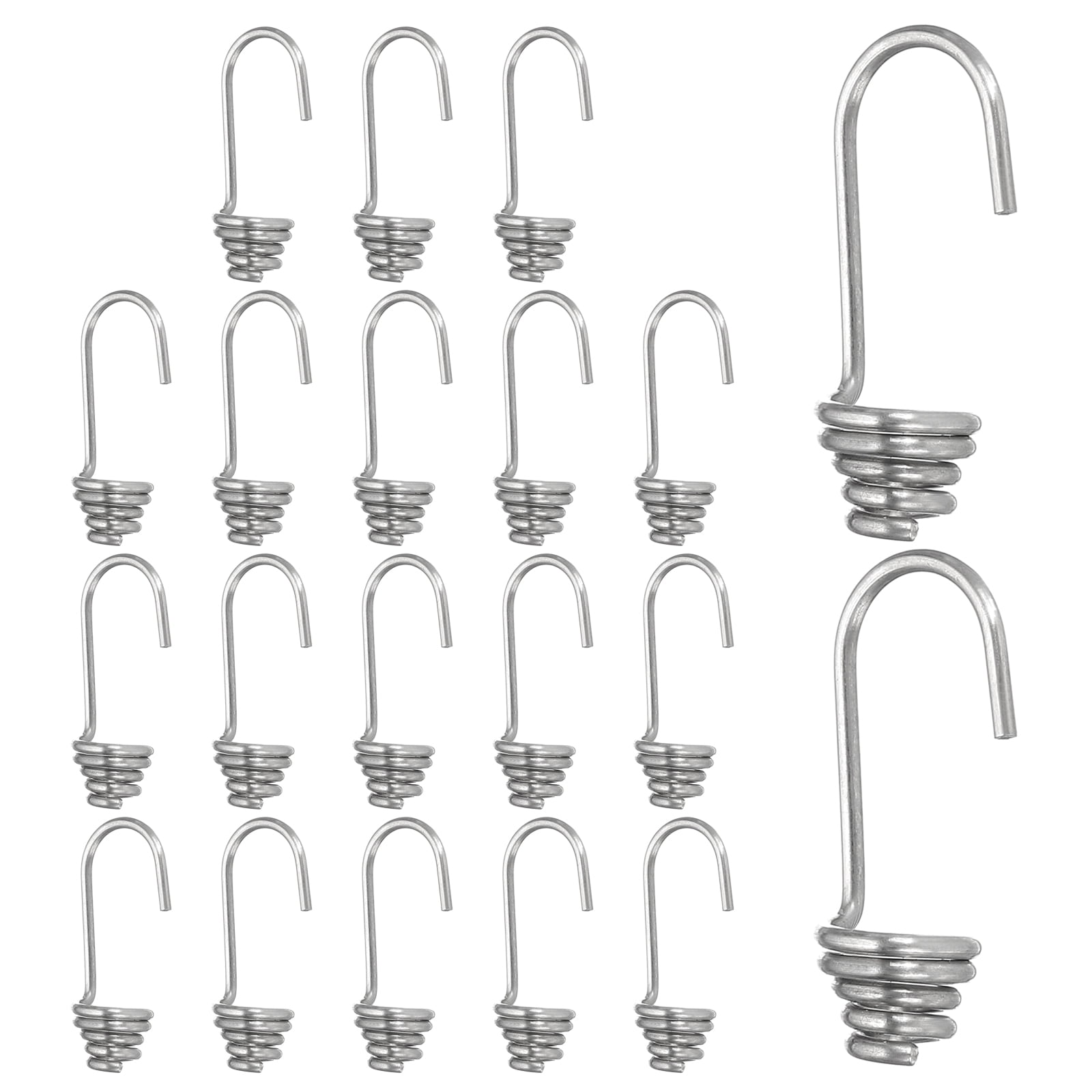 1/8"(3mm) Bungee Cord Hooks, Heavy Bungee Shock Cord Hook Spiral Wire ...