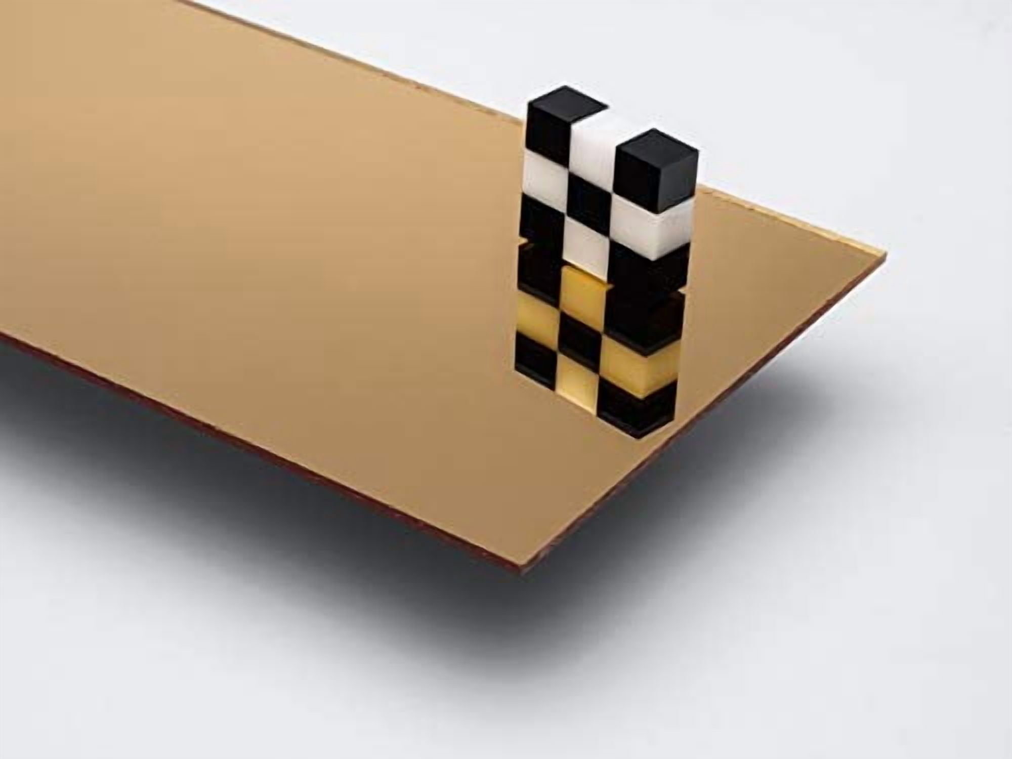 1/8" (3mm) Gold Mirror Acrylic Plexiglass Plastic Sheet 24" x 12 ...