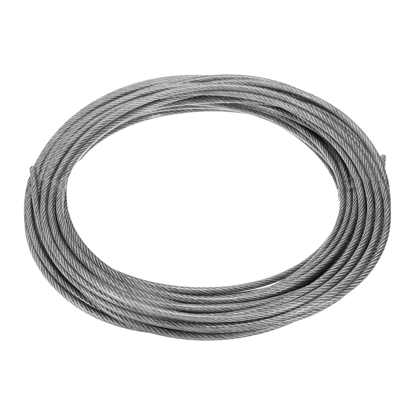 1/8" 50ft 304 Stainless Steel Cable Wire Rope 7 x 7 Strands PVC Coated ...