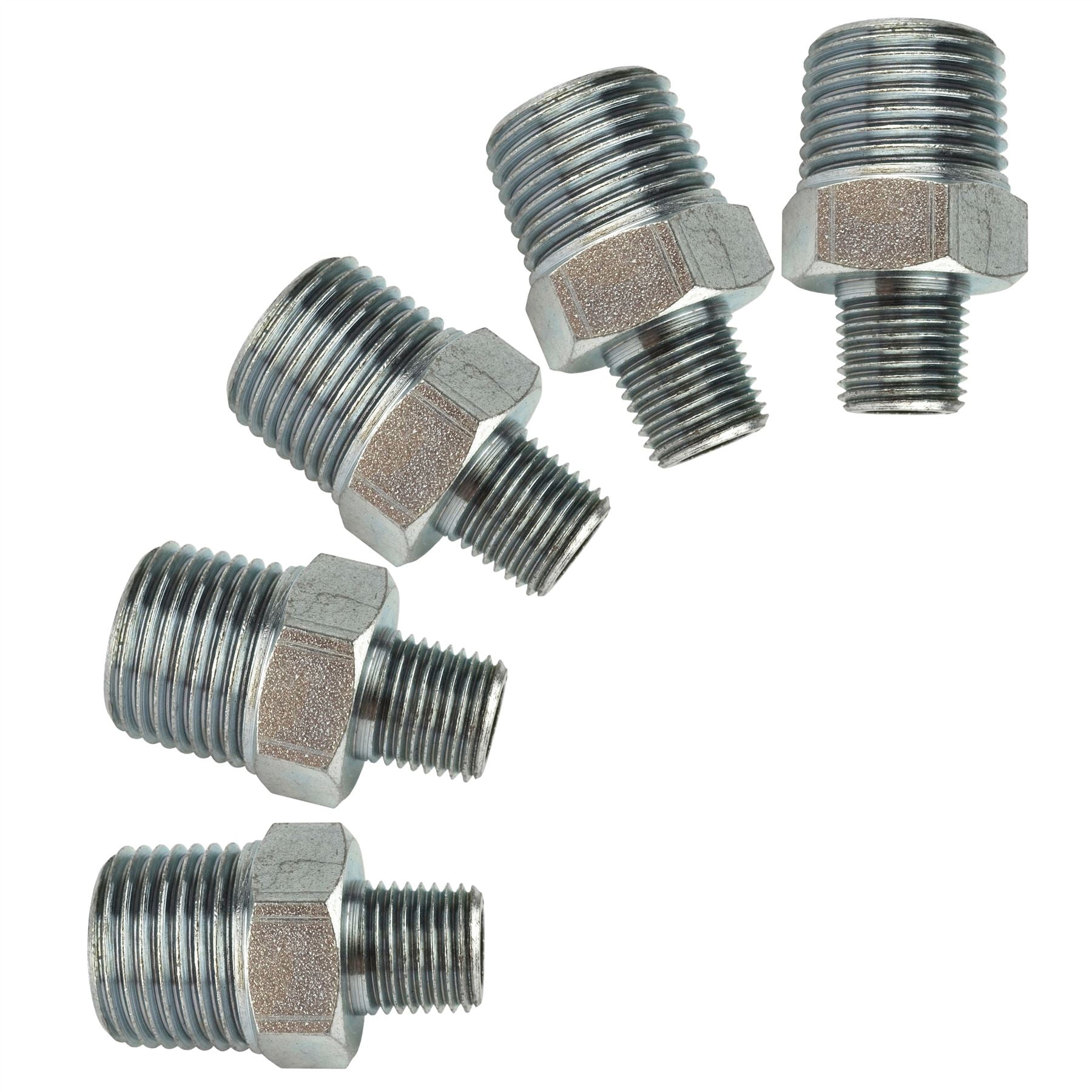 1/8 BSP Male to 1/4 BSP Male Step Up / Down Thread Union Air Fitting 5 ...