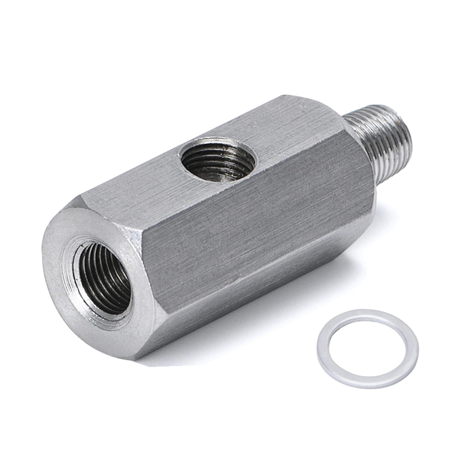 1/8 BSPT Oil Pressure Sensor Tee Adapter, Stainless Steel 1/8 BSPT ...