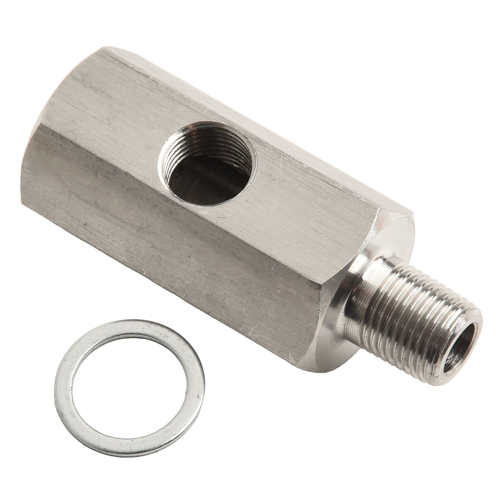 1/8 BSPT to NPT Oil Pressure Sensor Tee Fitting for Turbo Supply Line ...