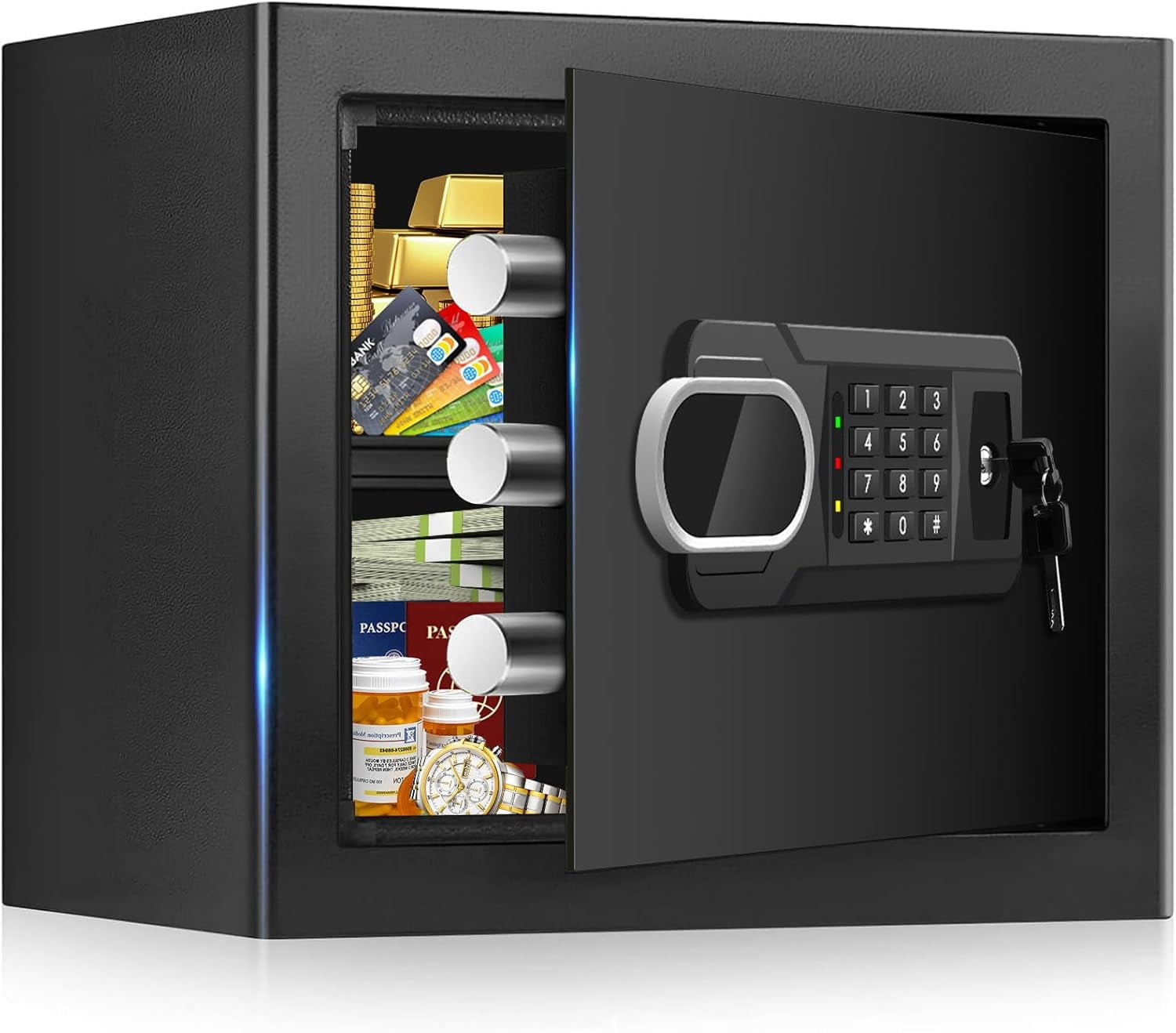 1.8 CUFT Fire Proof Safe for Home Documents, Steel Security Fireproof ...