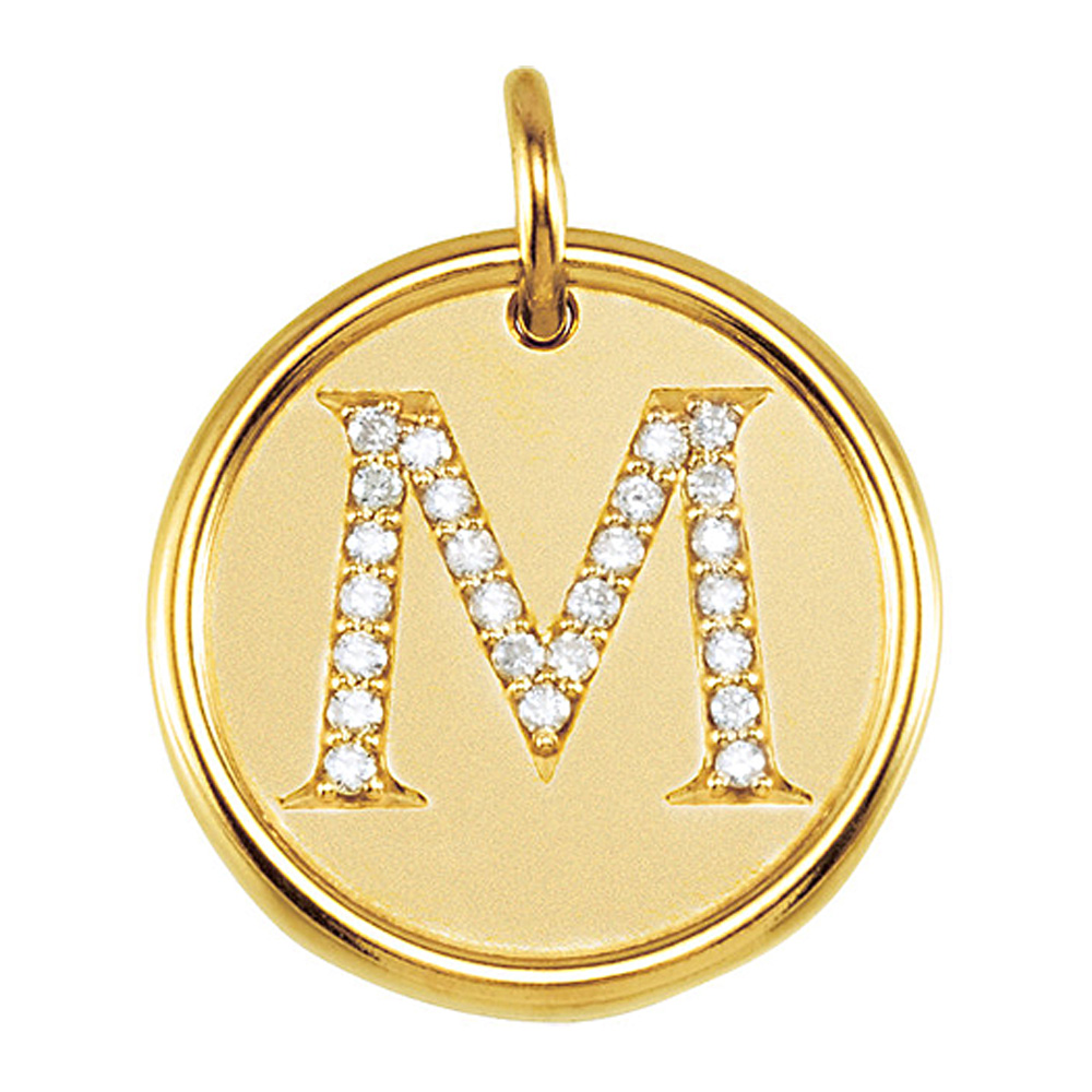 1 8 Ctw G H I1 Diamond Initial 17mm 14k Yellow Gold Pendant Letter M 1-8-ctw-g-h-i1-diamond-initial-17mm-14k-yellow-gold-pendant-letter-m