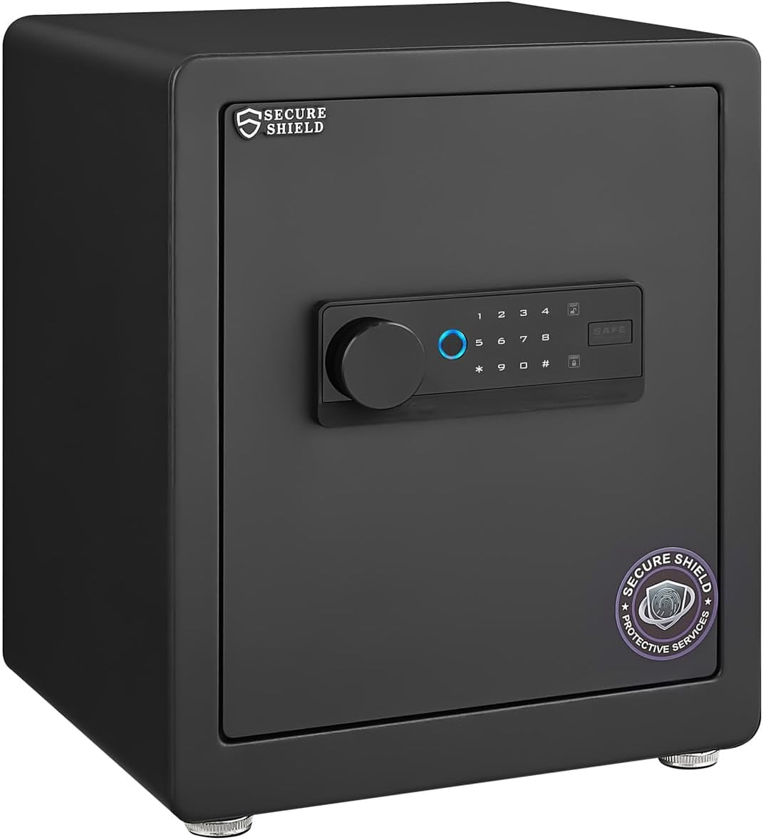 1.8 Cub Safe Box, Steel Security Safe and Lock Box with Backlit Touch ...