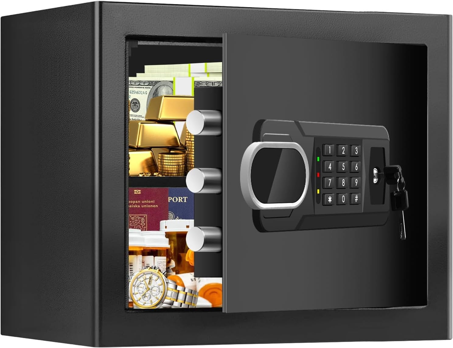 1.8 Cubic Small Fire Safe Box for , Fireproof Lock Box, Safe with ...