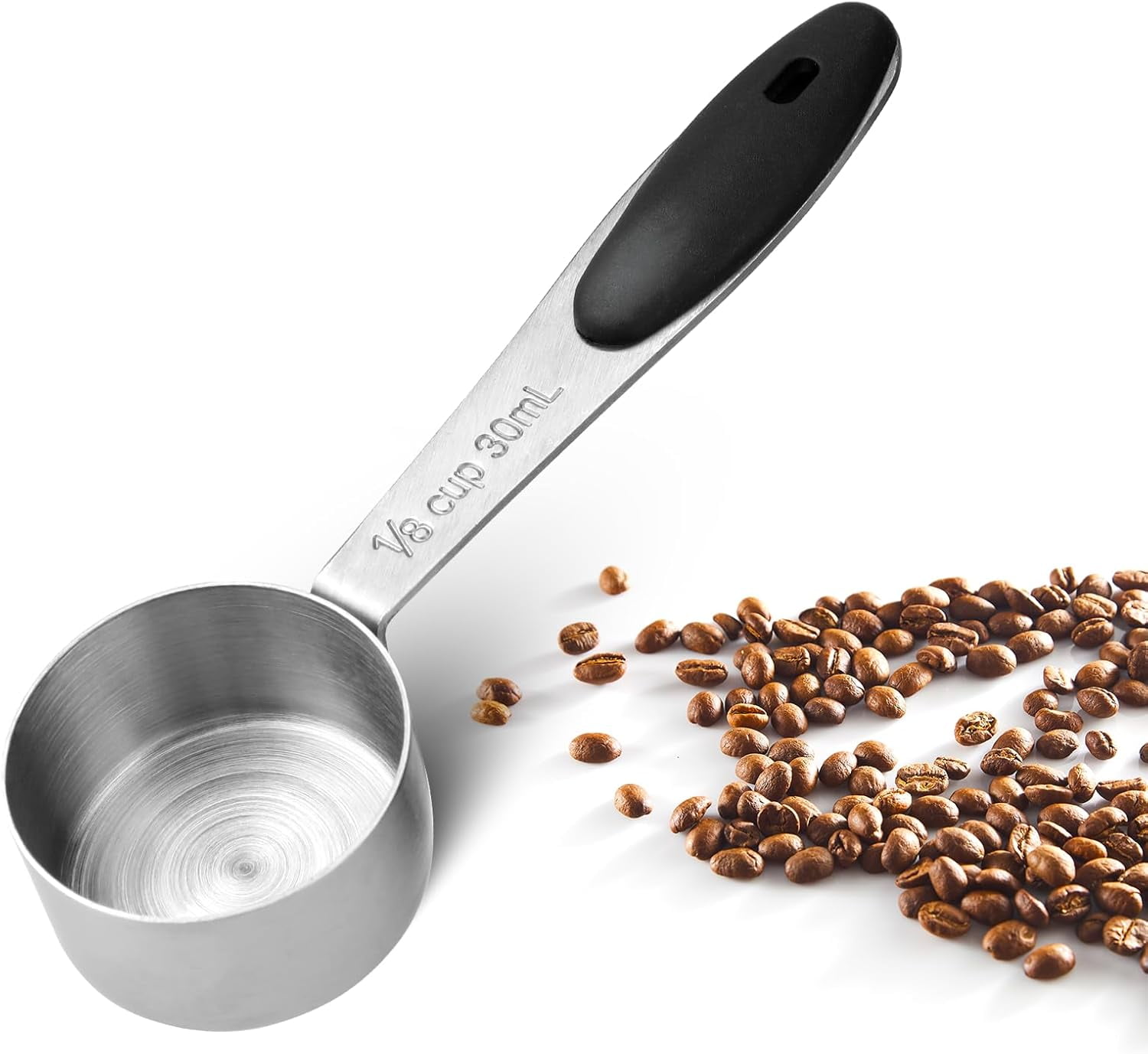 1/8 Cup (2 Tbsp/30 ml/30 cc/1 oz) Measuring Cup, Stainless Steel Metal ...