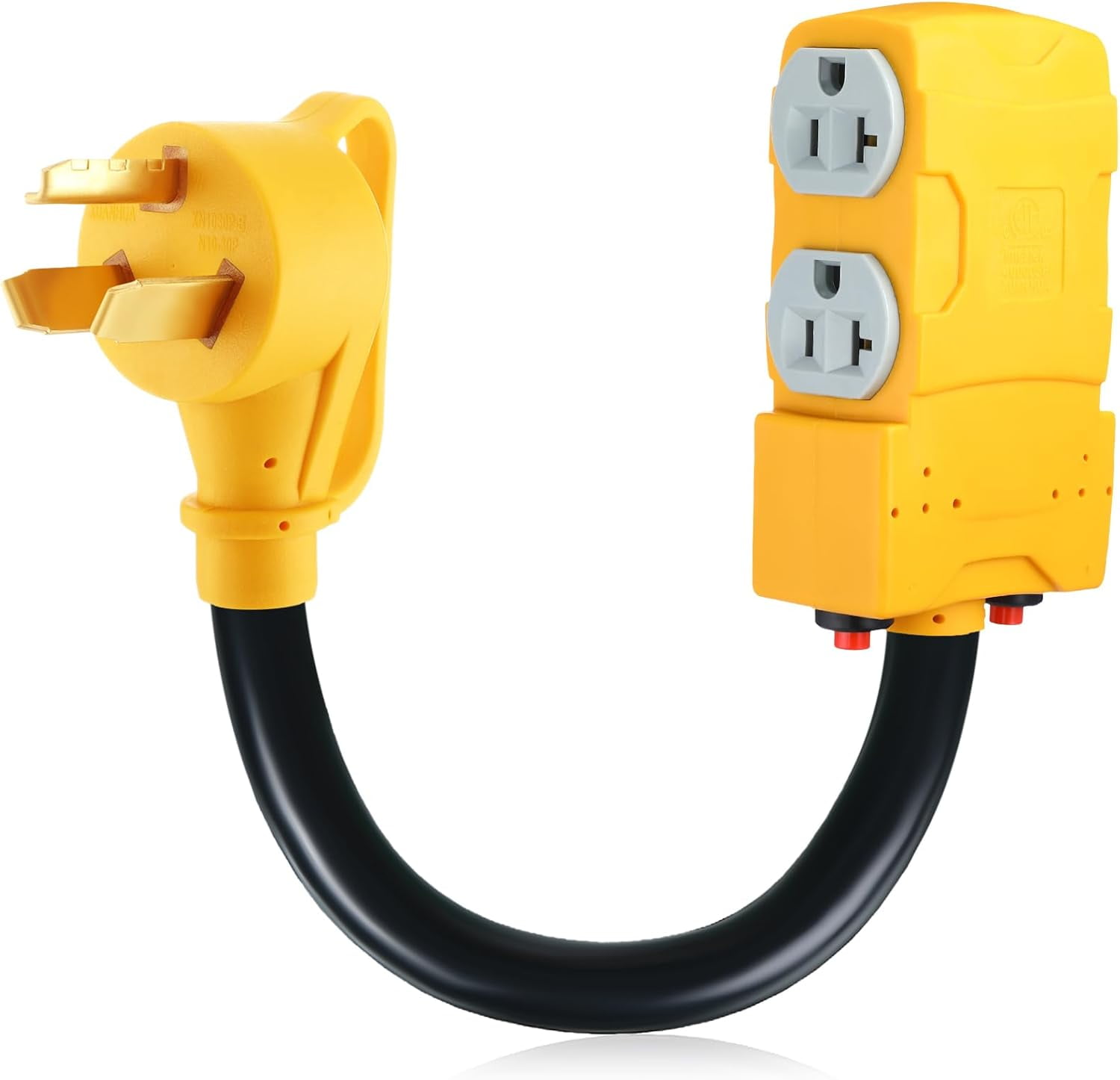 1.8 FT 30 to 20 Amp 110V Dryer Distribution Adapter Compatible with NEMA 10-30P to NEMA 4X 5-20R ...