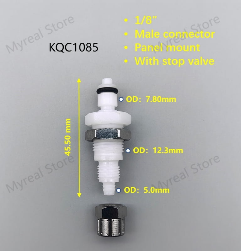 1/8 Flow CPC Connectors Quick Disconnect Fittings Plastic Pipe Fittings ...