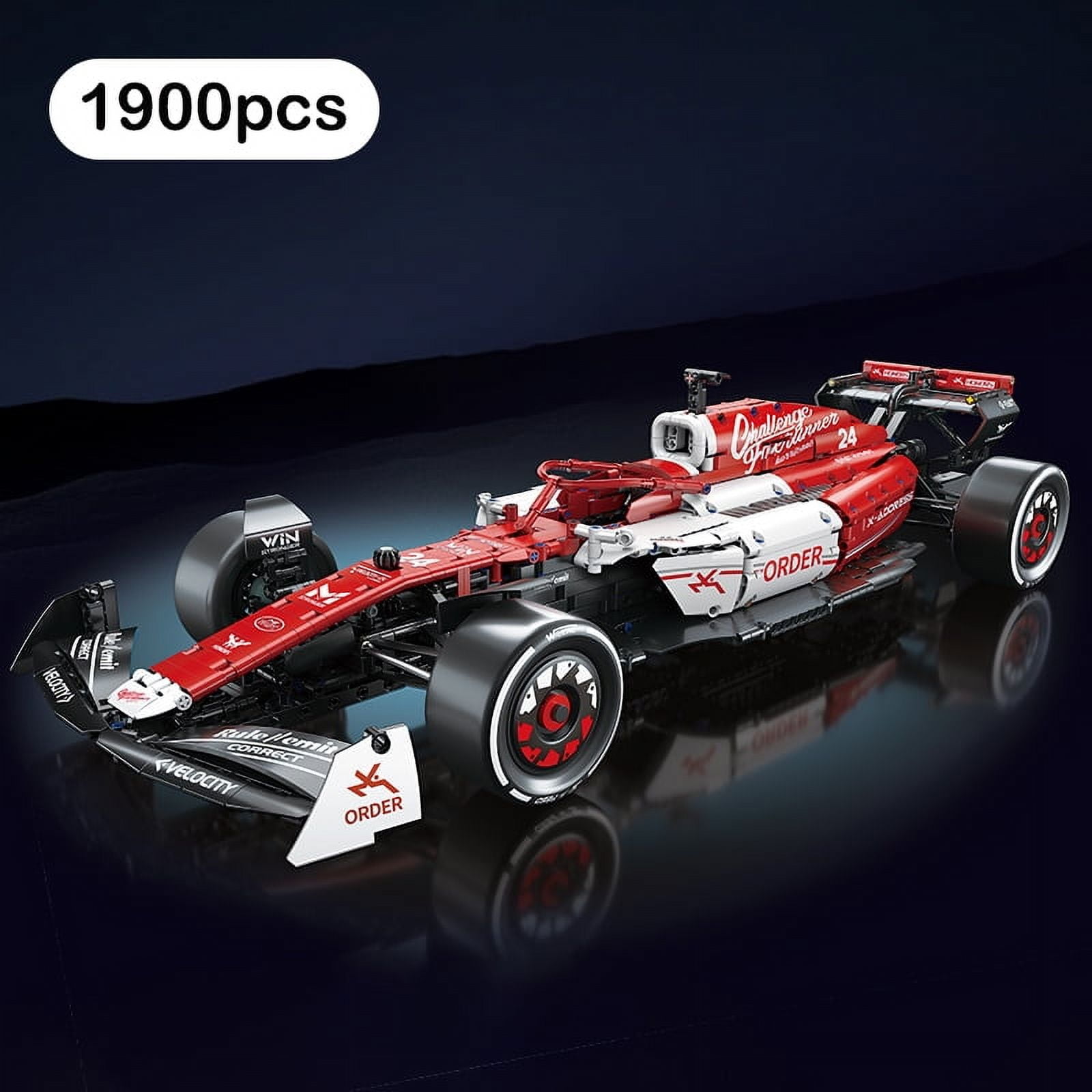 1:8 Formula Racing Car Building Block Set F1 AMG Model Kit Compatible ...