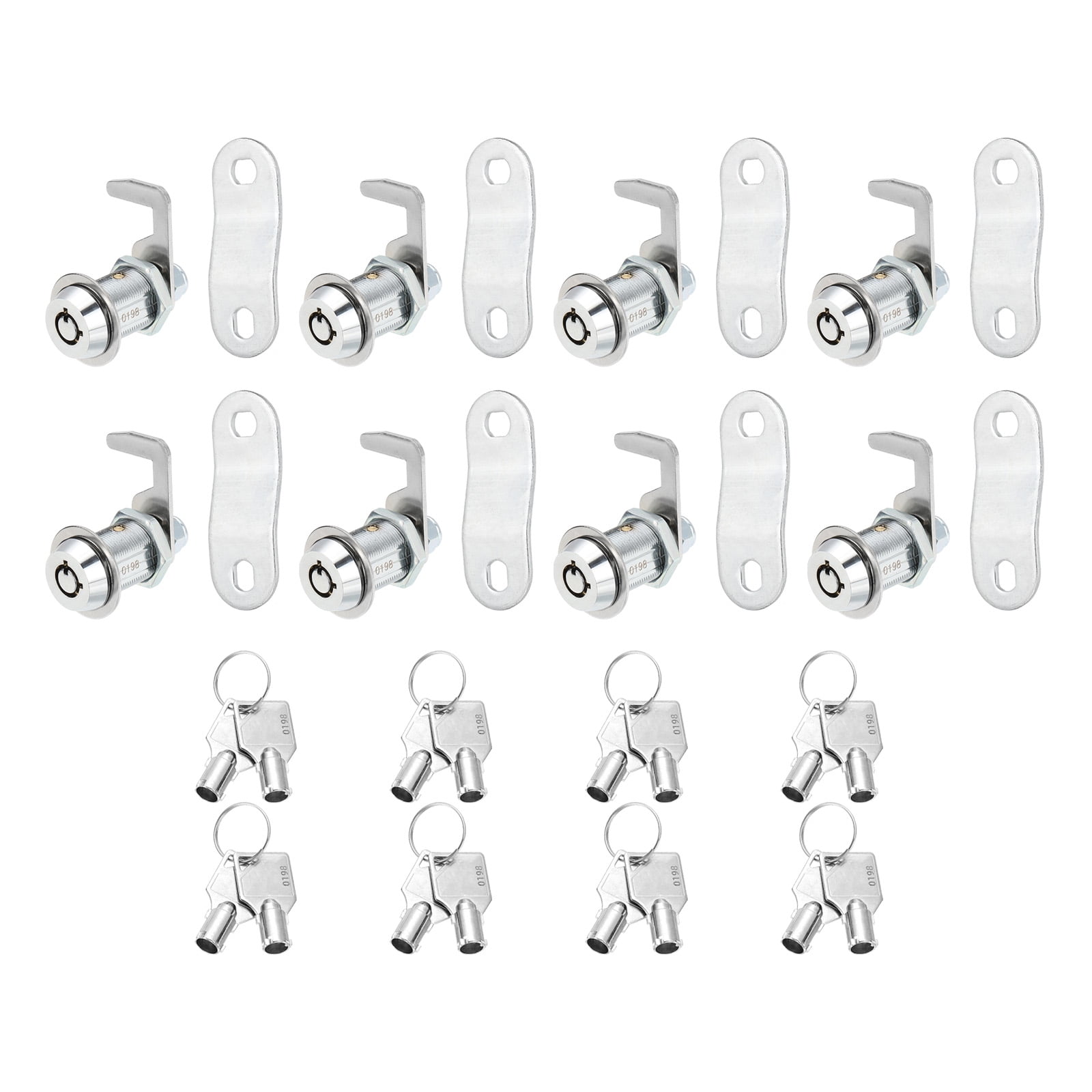 1/8 Inch Cabinet Locks with Iron Key, Cam Replacement Lock Cylinder ...