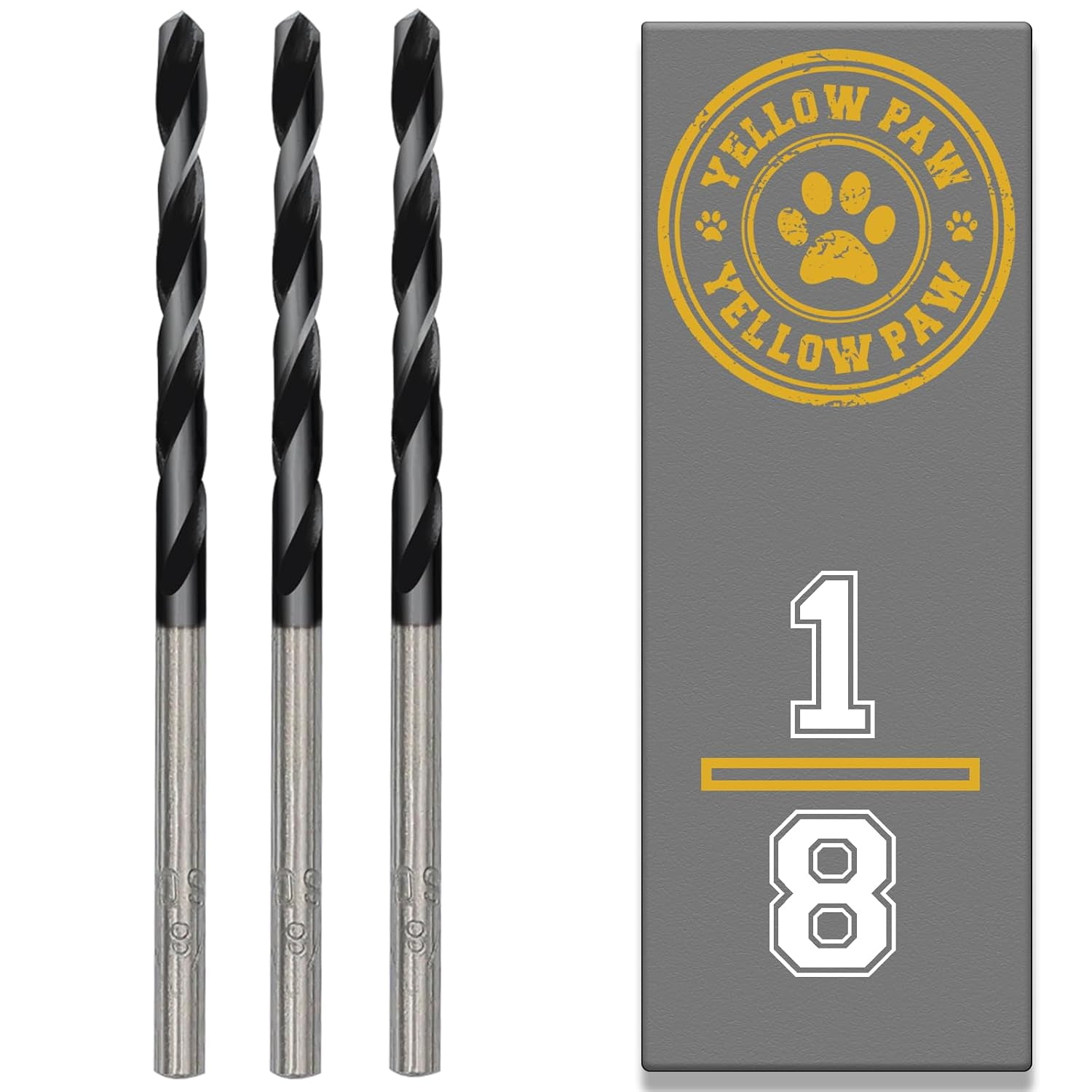 1/8 Inch Drill Bit (3 Pack) Industrial Grade M35 Cobalt Titanium ...