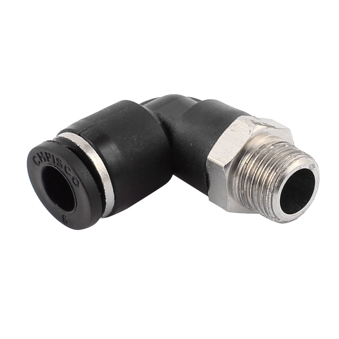 1/8" Male Thread to 6mm Push in Tube L-Shaped Elbow Air Pneumatic Quick ...