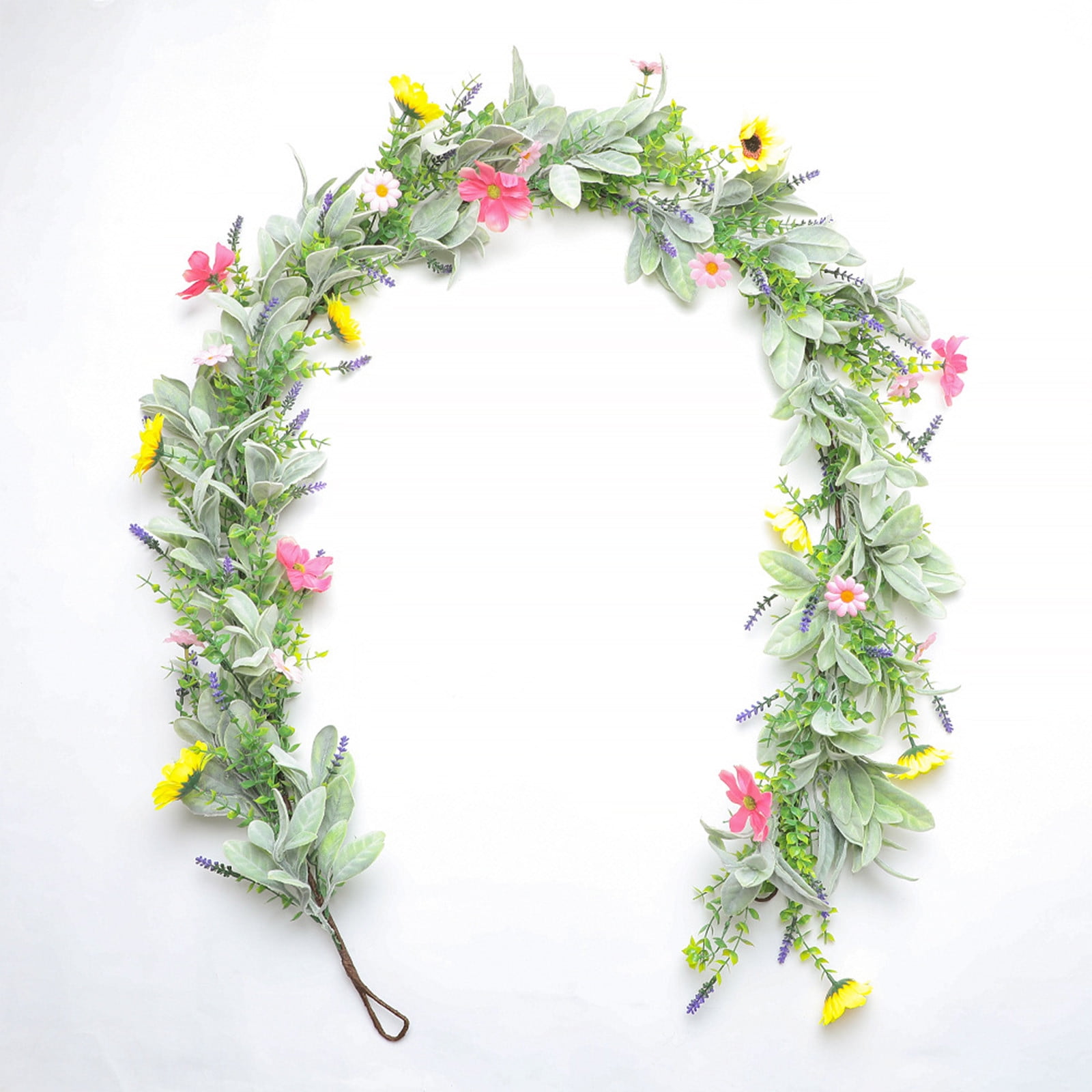 1.8 Meter Artificial Bunny Ear Eucalyptus Lavender Chrysanthemum Vine ...