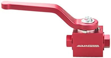1/8" NPT Brake Line Shut Off Valve Billet Aluminium Red - Walmart.com