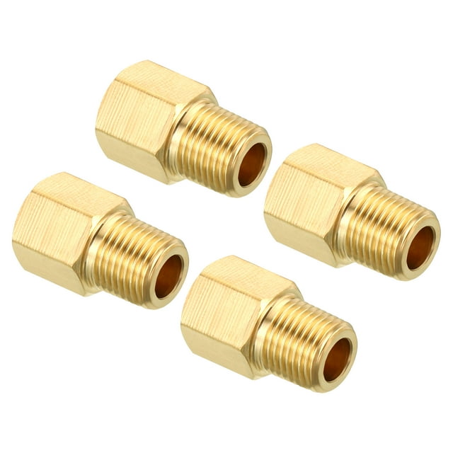 1/8 NPT NPT Male x 1/8 NPT NPT Female Brass Pipe Fitting Hex Reducer ...
