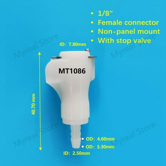 1/8 Plastic POM Shut Off Liquid Quick Disconnect CPC Connector ...