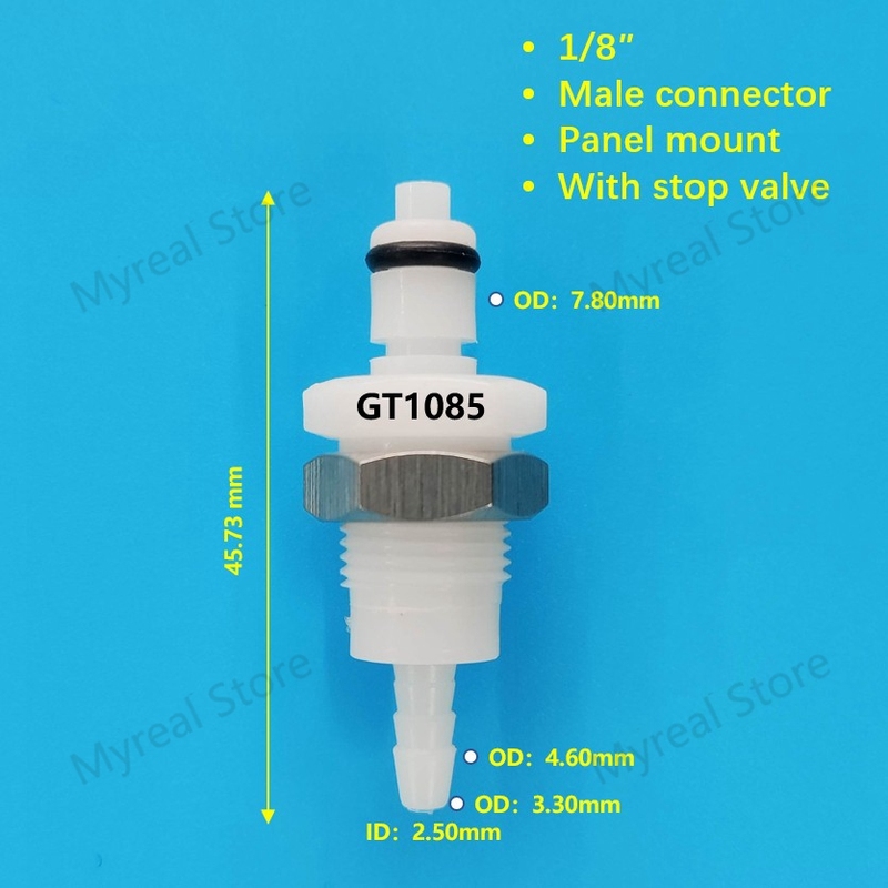 1/8 Plastic POM Shut Off Liquid Quick Disconnect CPC Connector - Walmart.com