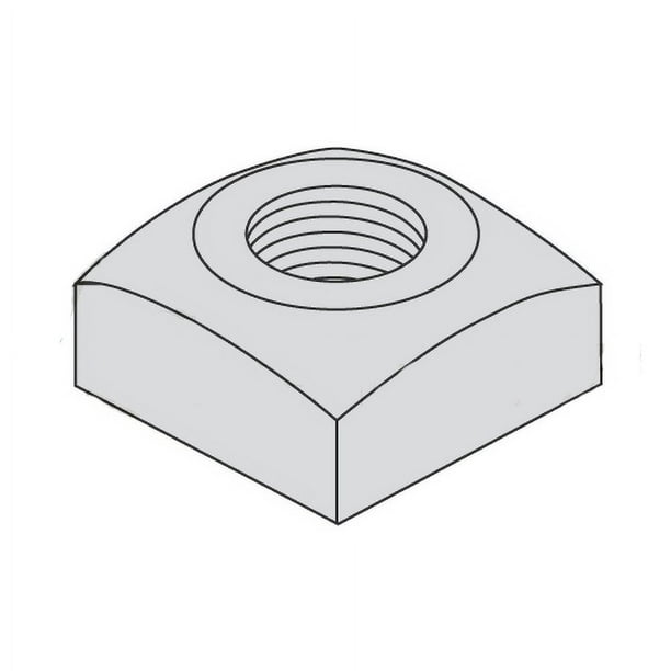 1-8 Regular Square Nuts / Steel / Hot Dip Galvanized (Quantity: 50 pcs ...