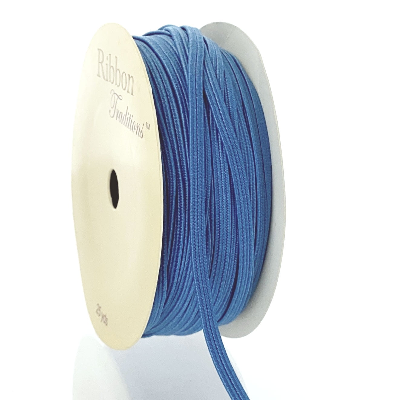 1/8" Skinny Elastic Ribbon Antique Blue 5 Yard - Walmart.com