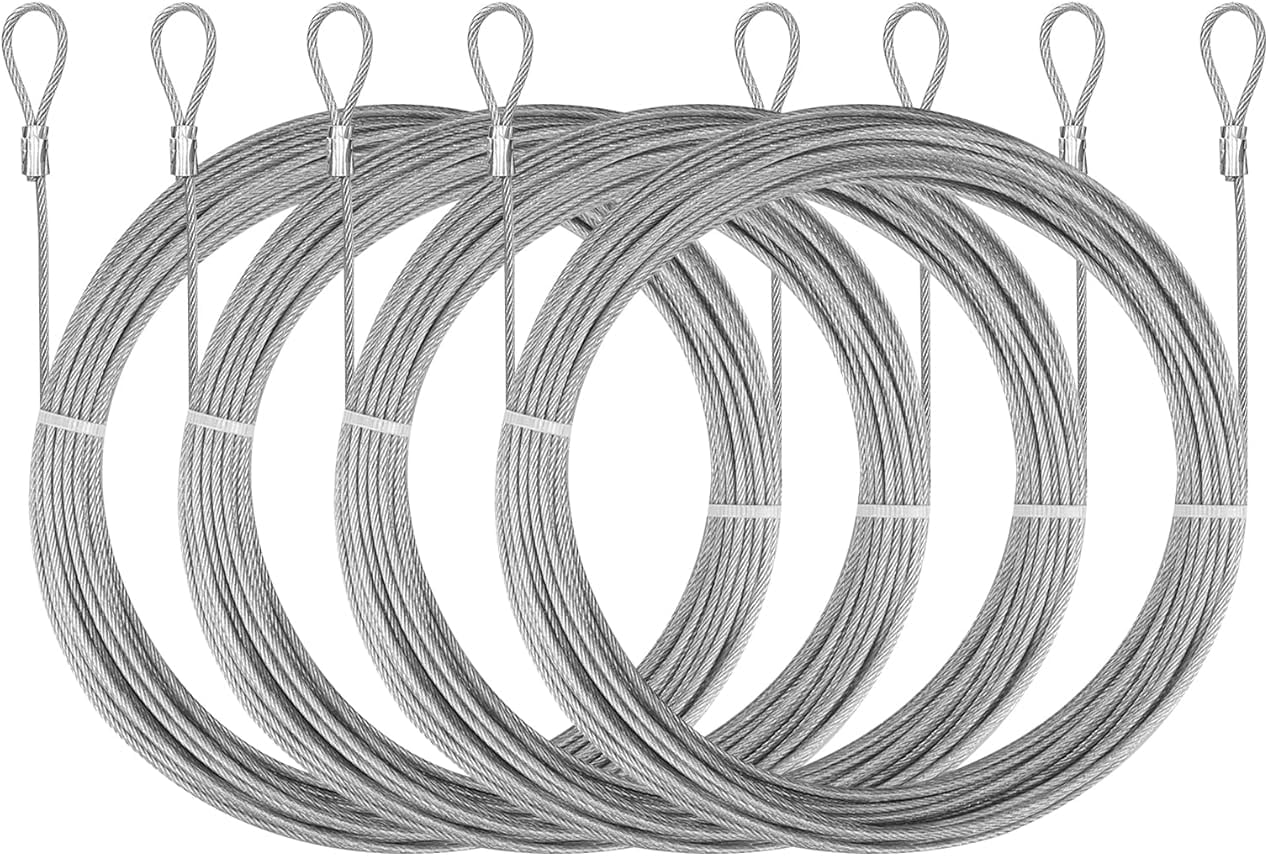1/8" Stainless Steel Wire Rope Cable,50ft PVC Coated Stainless Cable ...