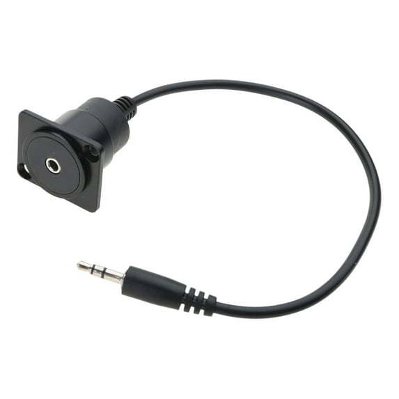 1/8 Stereo Panel Connector 3.5mm Male/Female to Female Short Cable ...