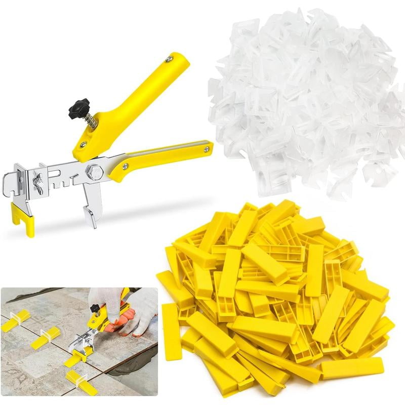 1/8" Tile Leveling System Kit - 600 Spacers + 200 Reusable Wedges ...