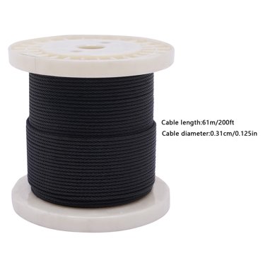 BENTISM T316 Stainless Steel Cable Steel Wire Rope 1/8" 300 ft 7x7 ...