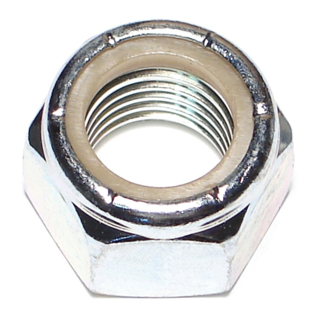 1"-8 Zinc Plated Grade 2 Nylon Insert Lock Nuts LNS-404 (10 pcs ...