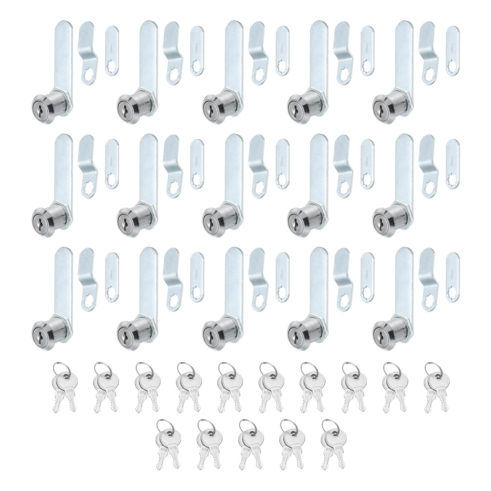 1/8 inch Cabinet Locks with Keys, Zinc Alloy Cam Lock Cylinder RV Lock ...