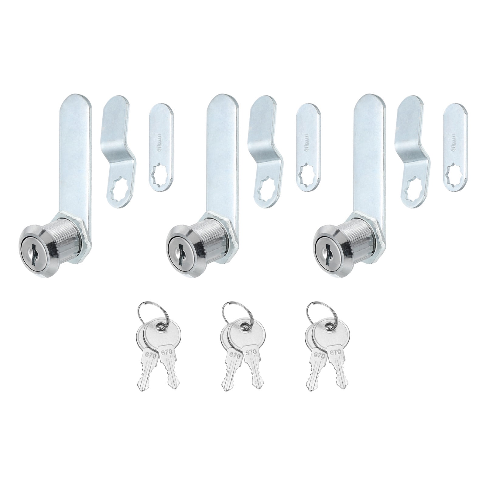 1/8 inch Cabinet Locks with Keys, Zinc Alloy Cam Lock Cylinder RV Lock ...