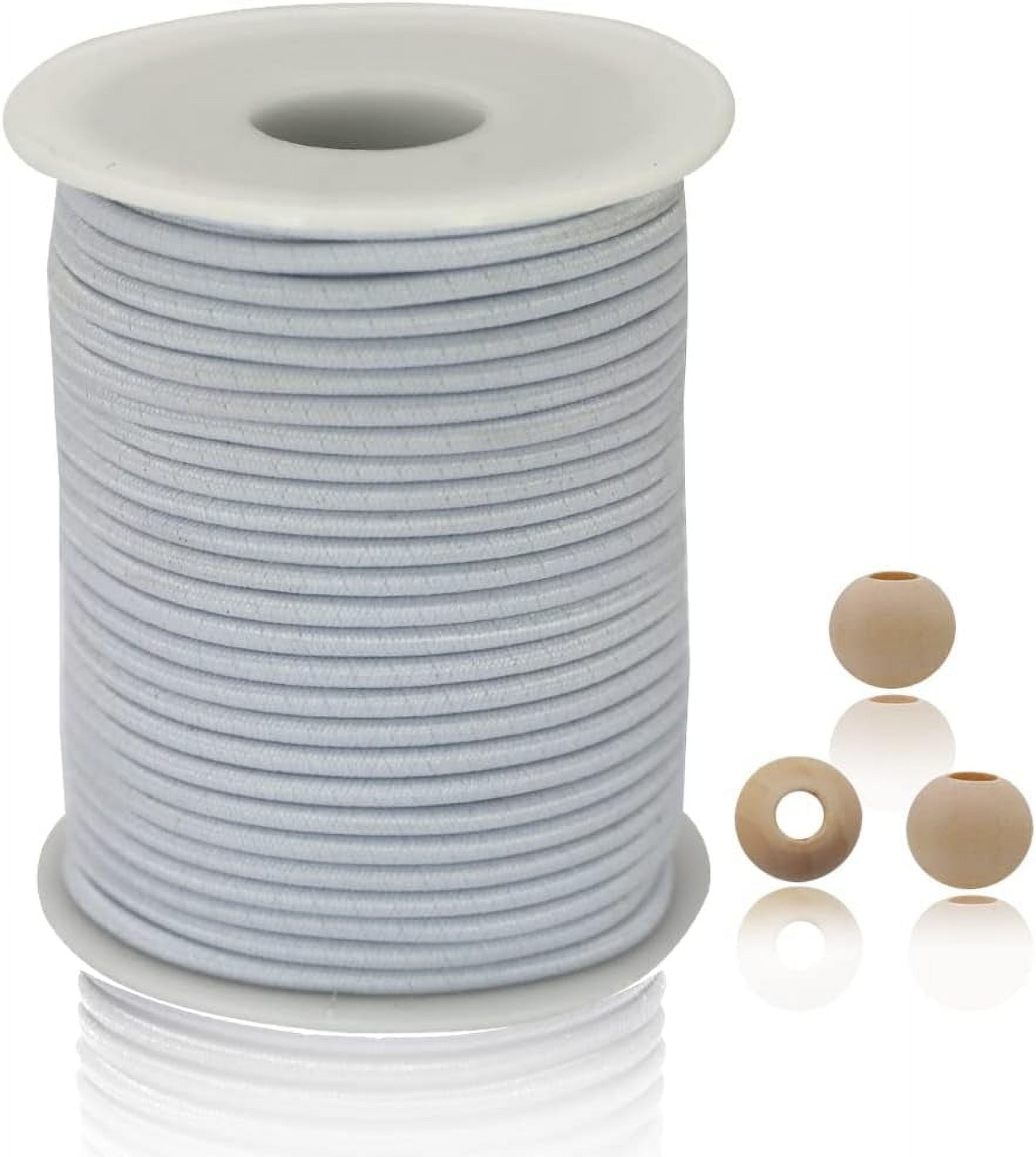 1/8 inch White Elastic Cord String for Sewing 23 Yards 3mm Round ...