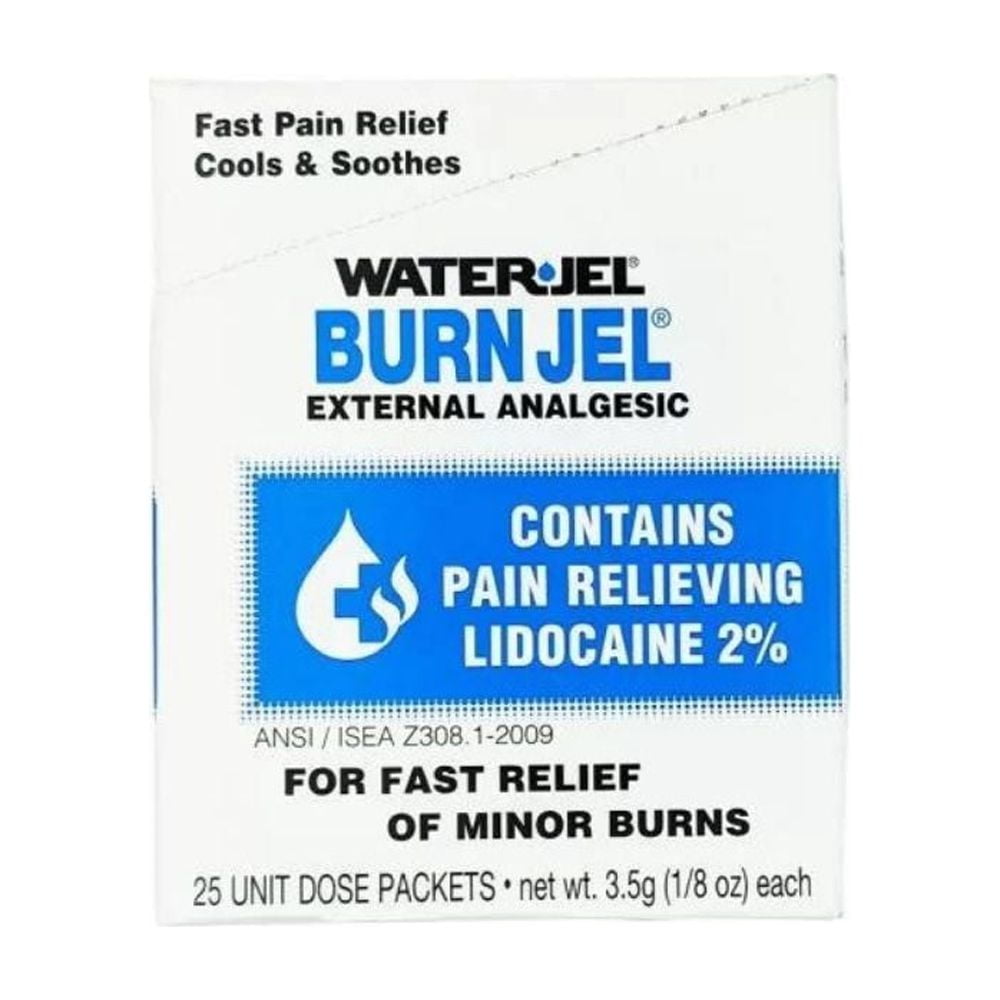 1/8 oz - Lidocaine 2% - Burn Relief Gel -50 Packets by Water-Jel MS ...