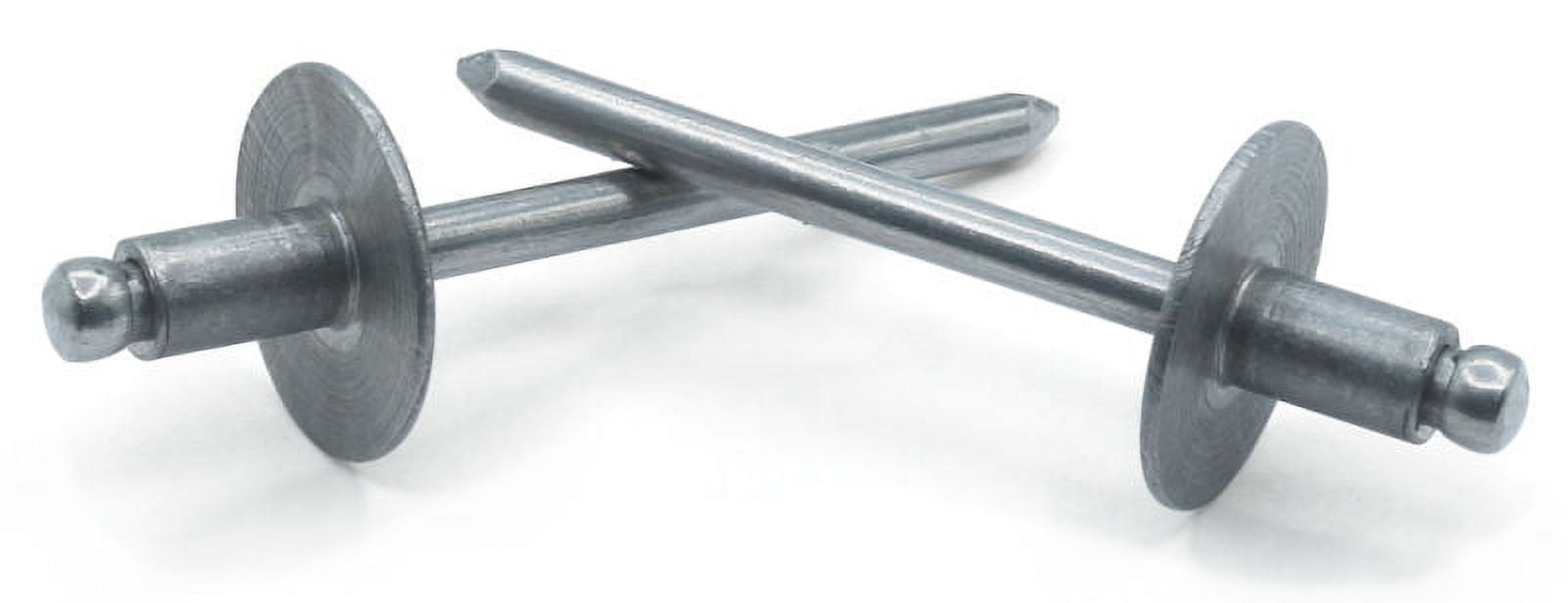 1/8" x .06"-.12" (#42) Large Flange Blind Rivets / All Steel / Zinc ...