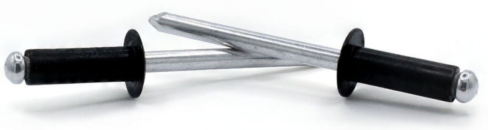 1/8" x .06"-.12" (#42) Standard Blind Rivets / All Aluminum / Black ...
