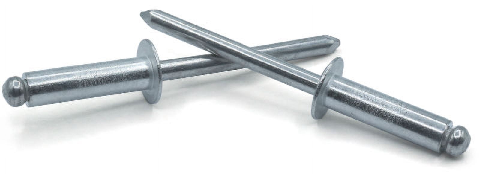 1/8" x .12"-.18" (#43) Countersunk Blind Rivets / All Steel / Zinc ...