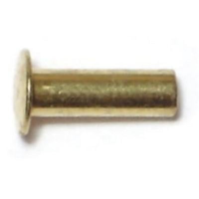 1/8" x 3/8" Brass Plated Steel Tubular Rivets TRIVT-082 (48 pcs ...