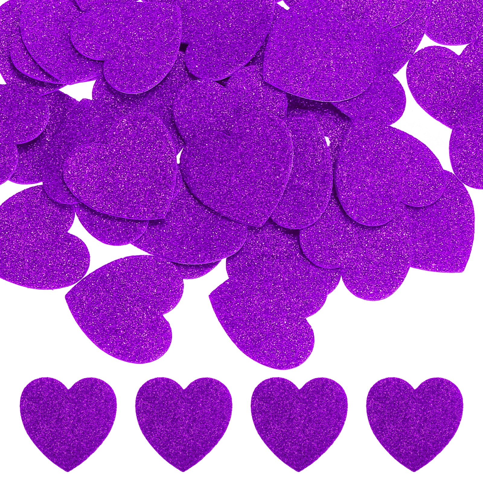 1.8"x1.8" Heart Foam Stickers, 50Pcs EVA Self Adhesive Glitters Foam ...