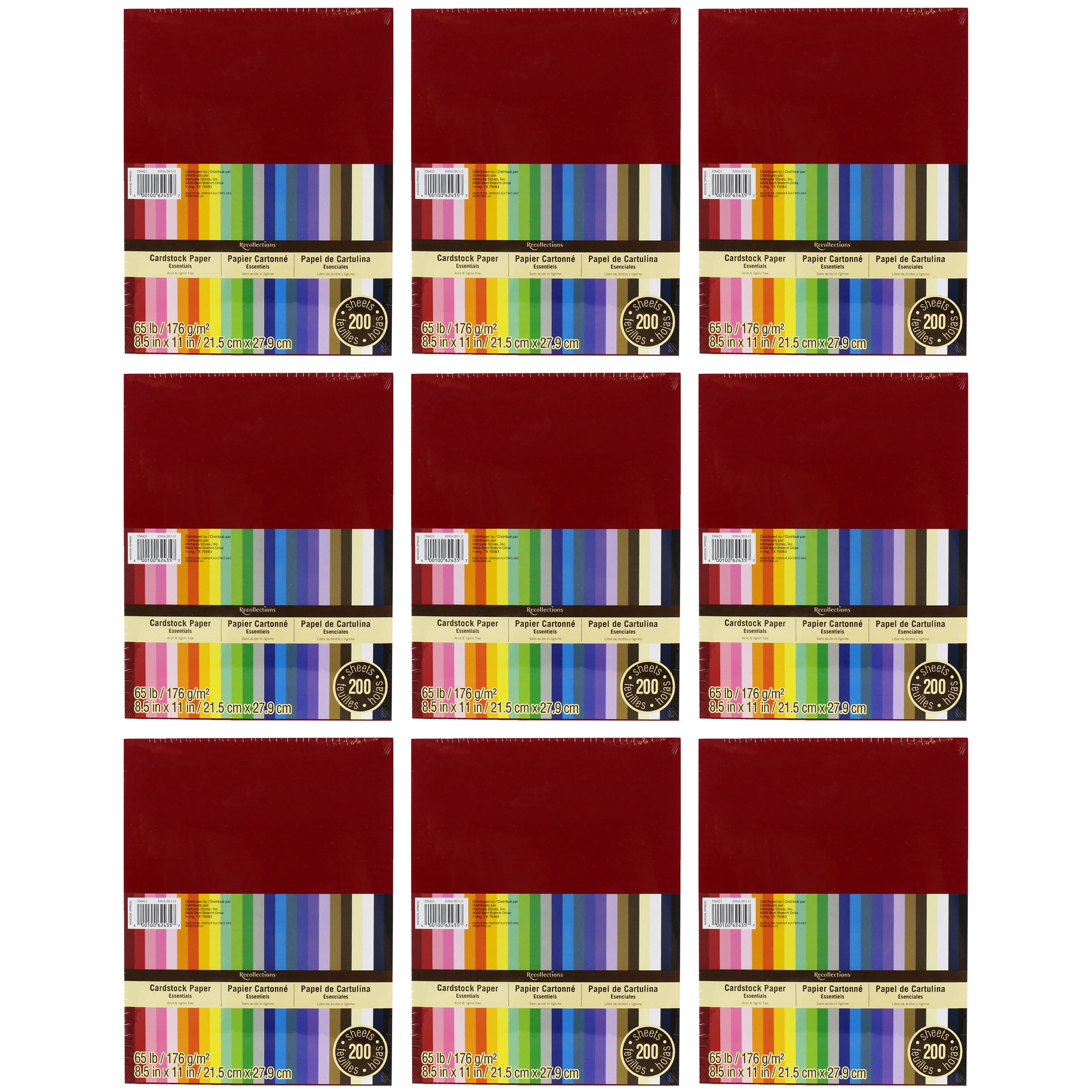 1,800 Sheets Essentials 8.5" x 11" Cardstock Paper by Recollections ...