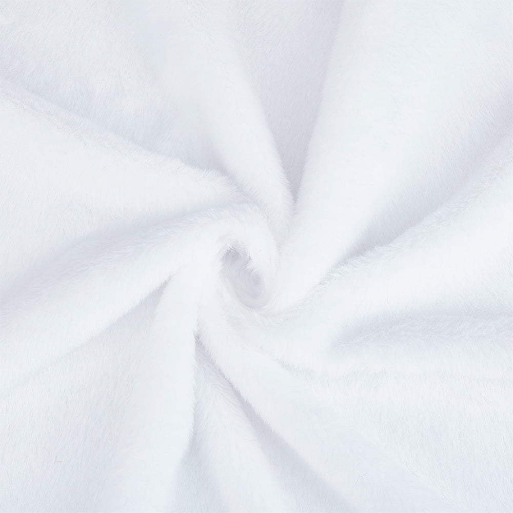 1.82 Yards Fur Fabric 22.05 inches White Imitation Rabbit Plush Fabric ...