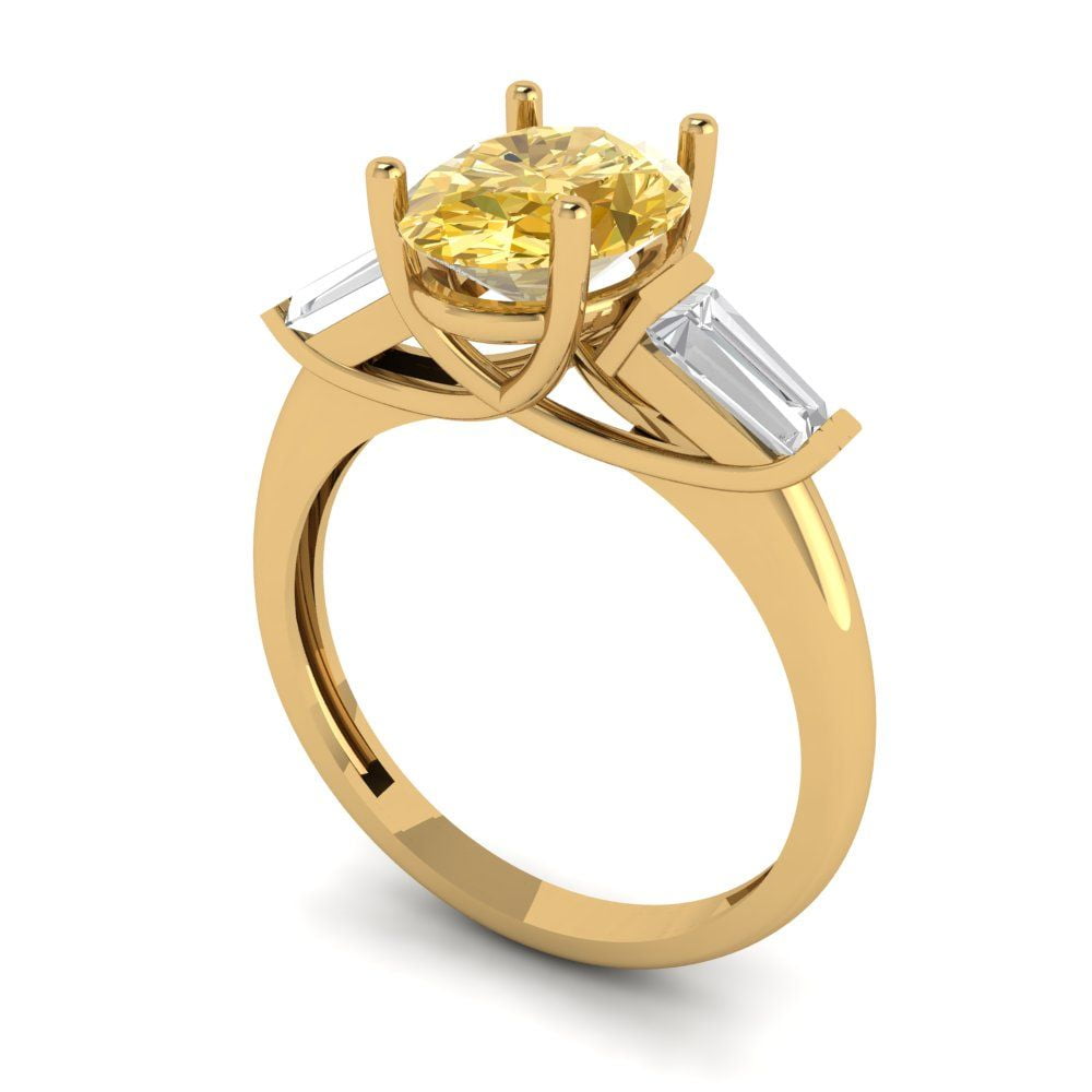 1.82ct Emerald Cut Black Natural Onyx 14k Yellow Gold Engraving Statement Bridal Wedding Three ...