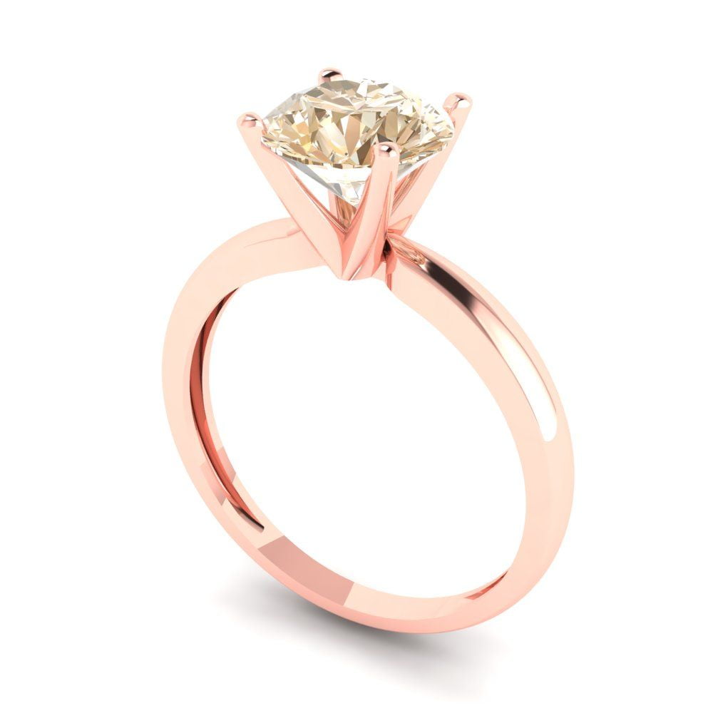 1.82ct Emerald Cut Green Crystal 18k Pink Rose Gold Engraving Statement Bridal Wedding Three ...