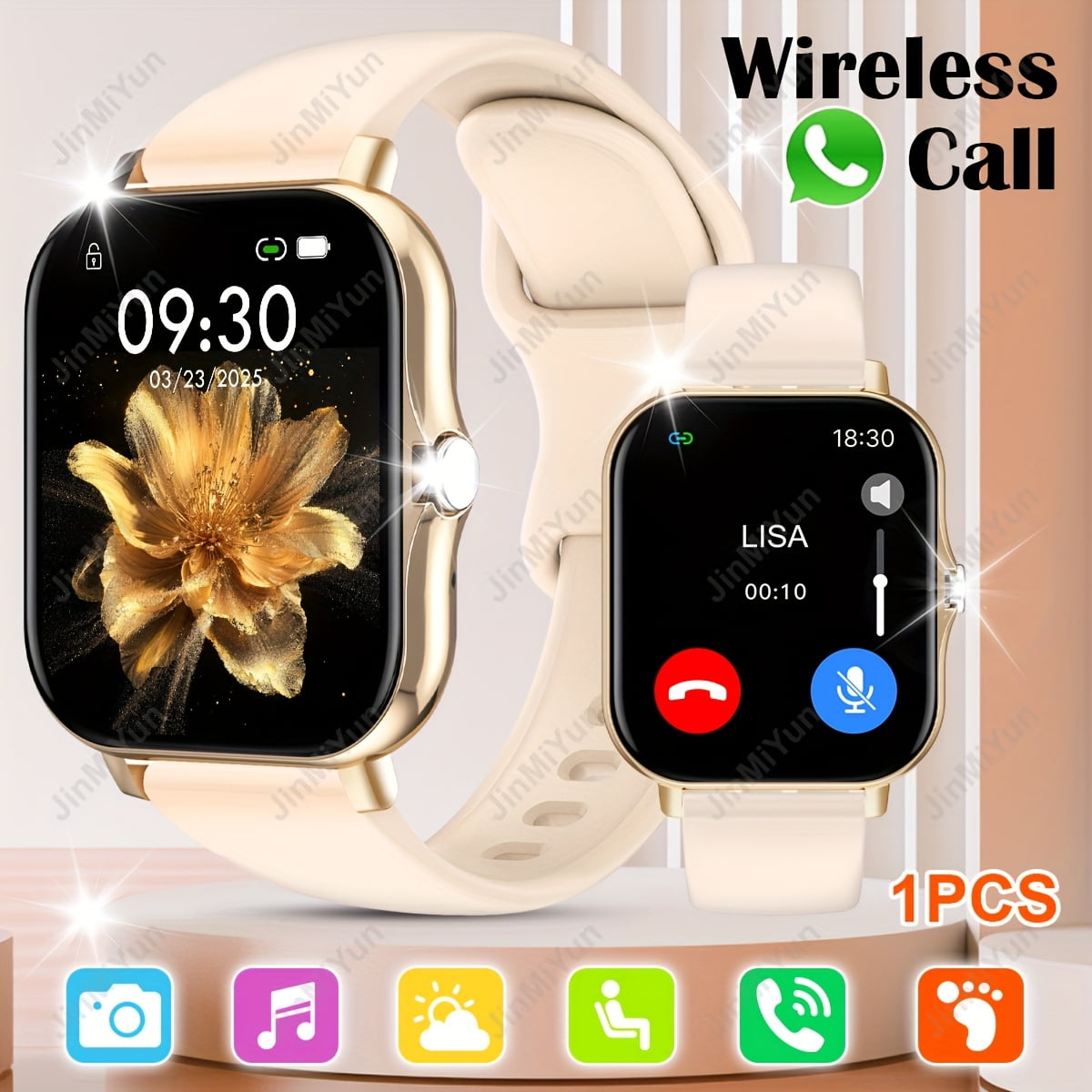 1.83" Full-Screen Sports Smartwatch with Wireless Calling, Multi-Sport ...