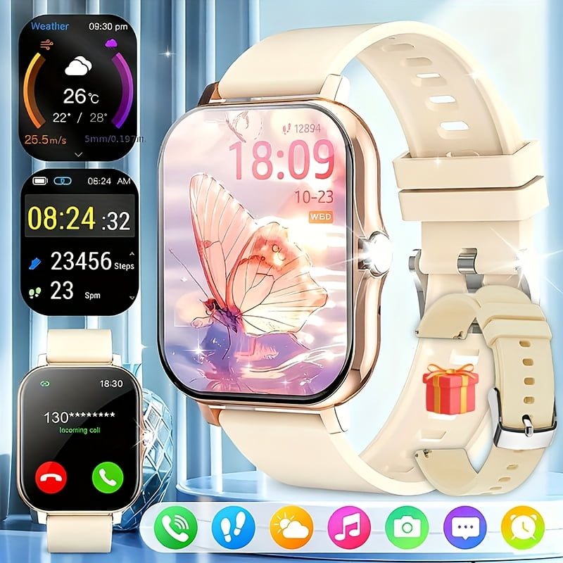 1.83" Full Touch Screen Unisex Smart Watch - Wireless Calling (Answer ...