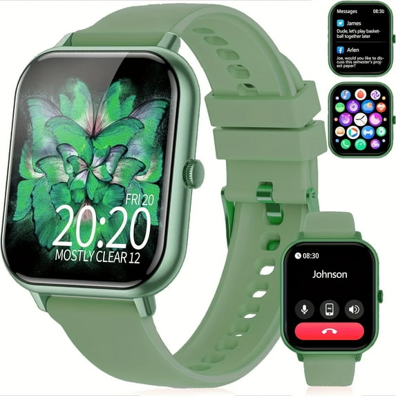 1.83" Full Touch Smartwatch - Call/Message Support, Pedometer/Multi ...