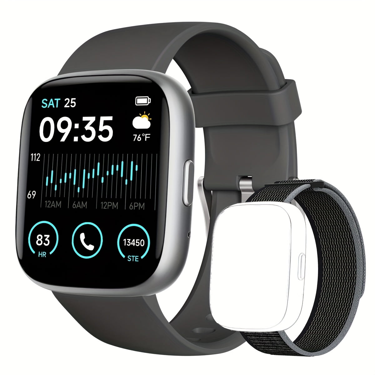 1.83" Full Touch Sports Smart Watch - Built-in Alexa, Call Function ...