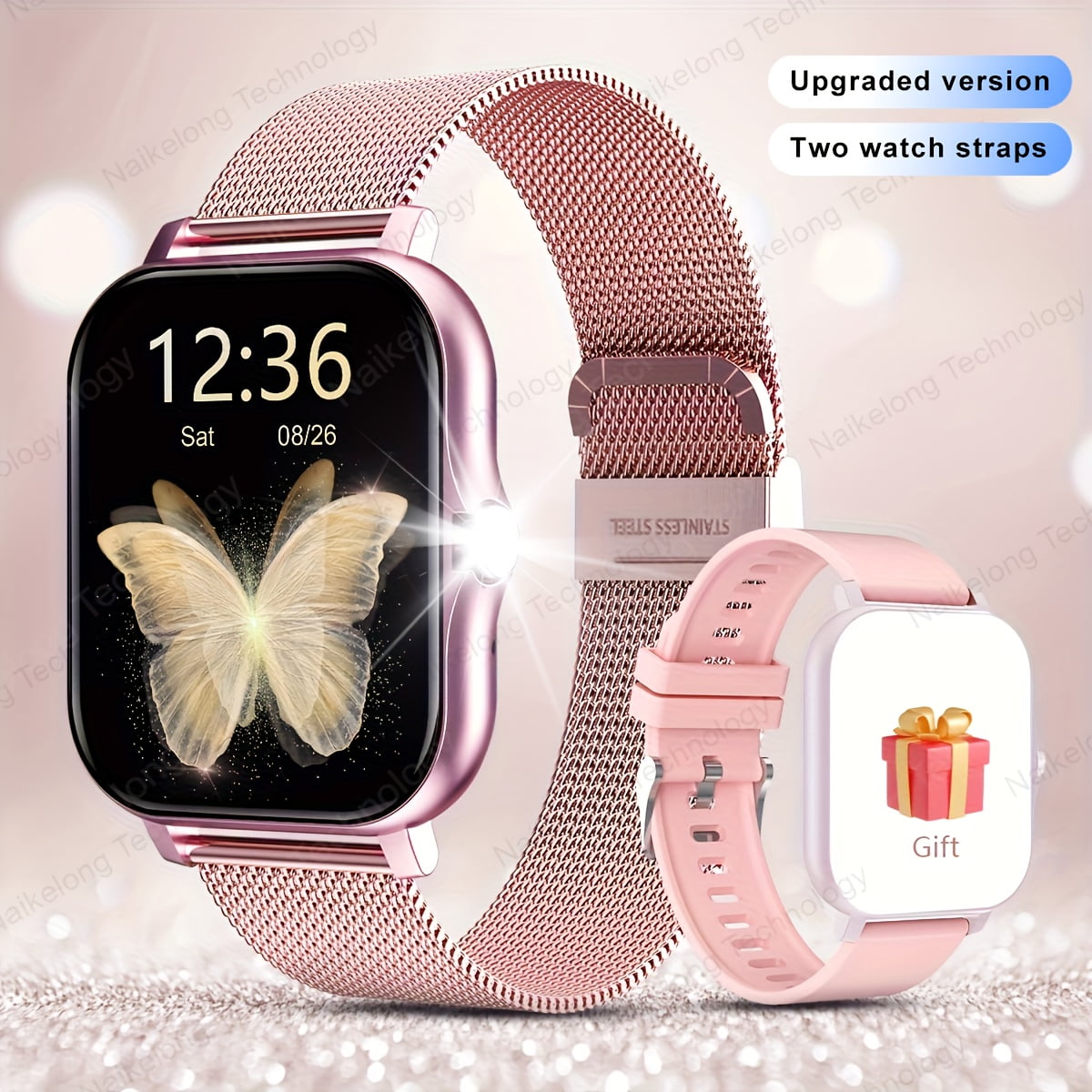 1.83" HD Smartwatch, Full Touch Screen, Wireless Calling, Step Counter ...